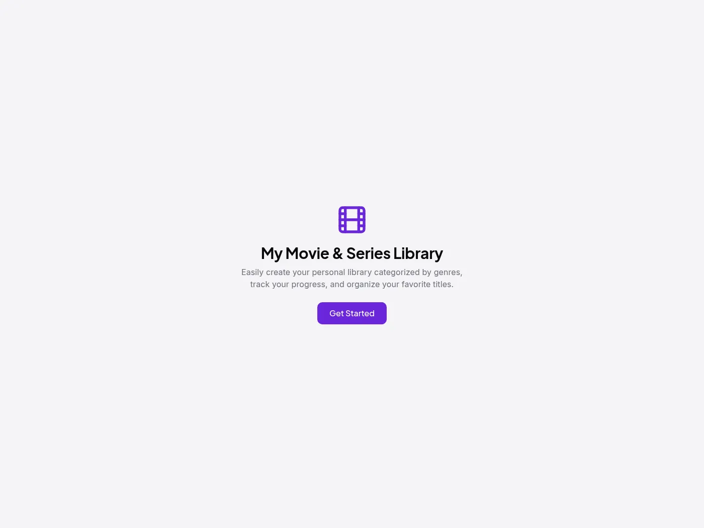 My Movie & Series Library