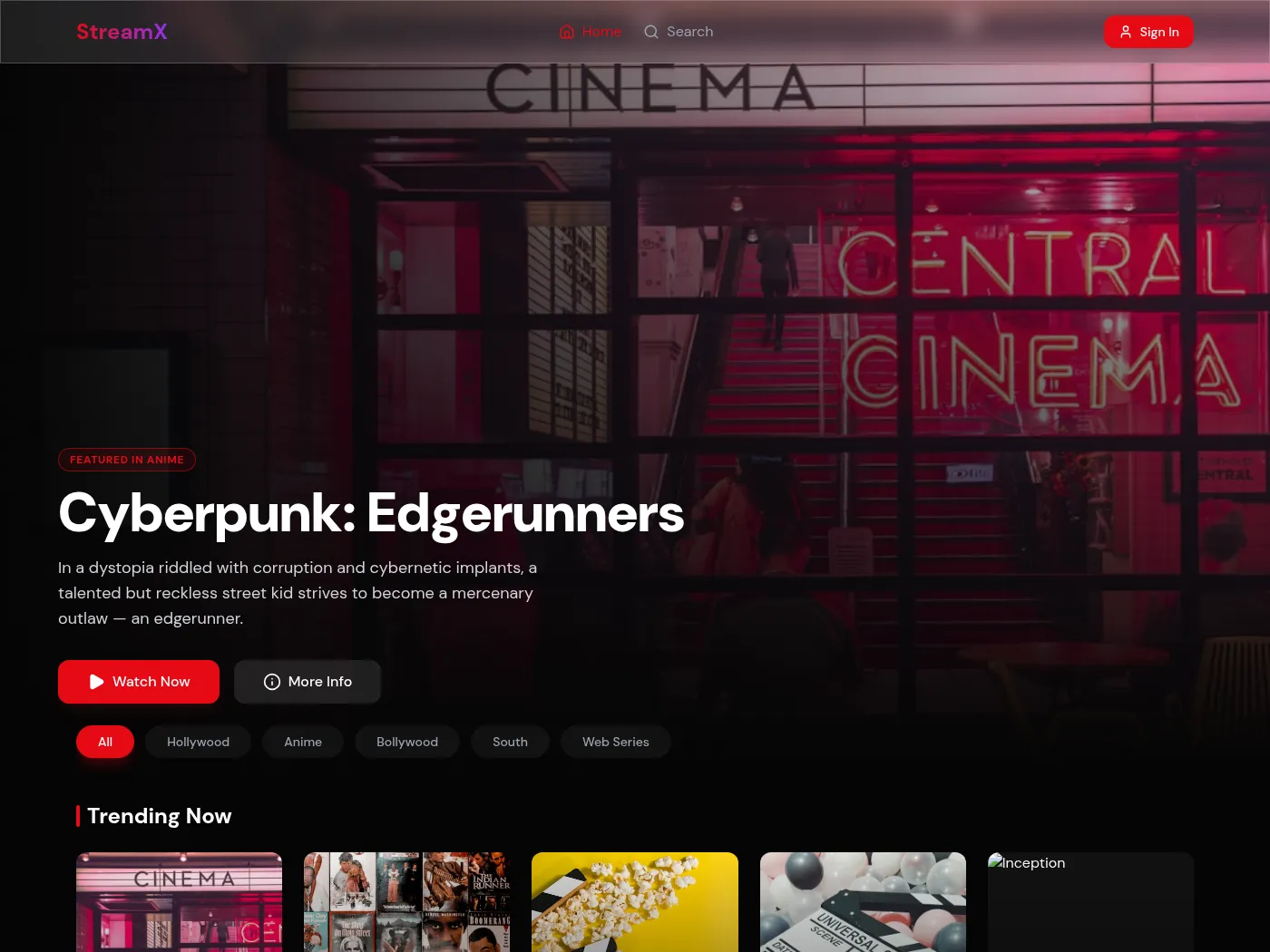 MovieStream Web Launch
