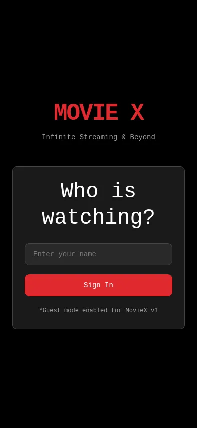 MovieX Streaming App
