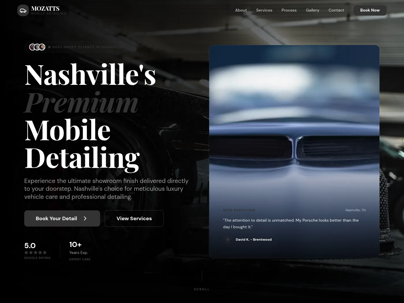 Mozatts Premium Detailing Site