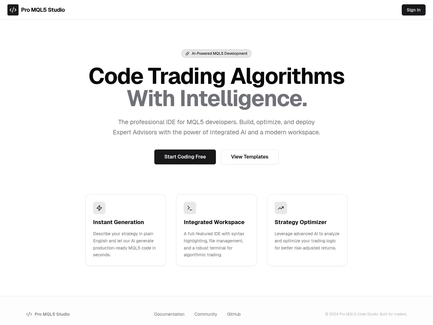 Pro MQL5 Code Studio