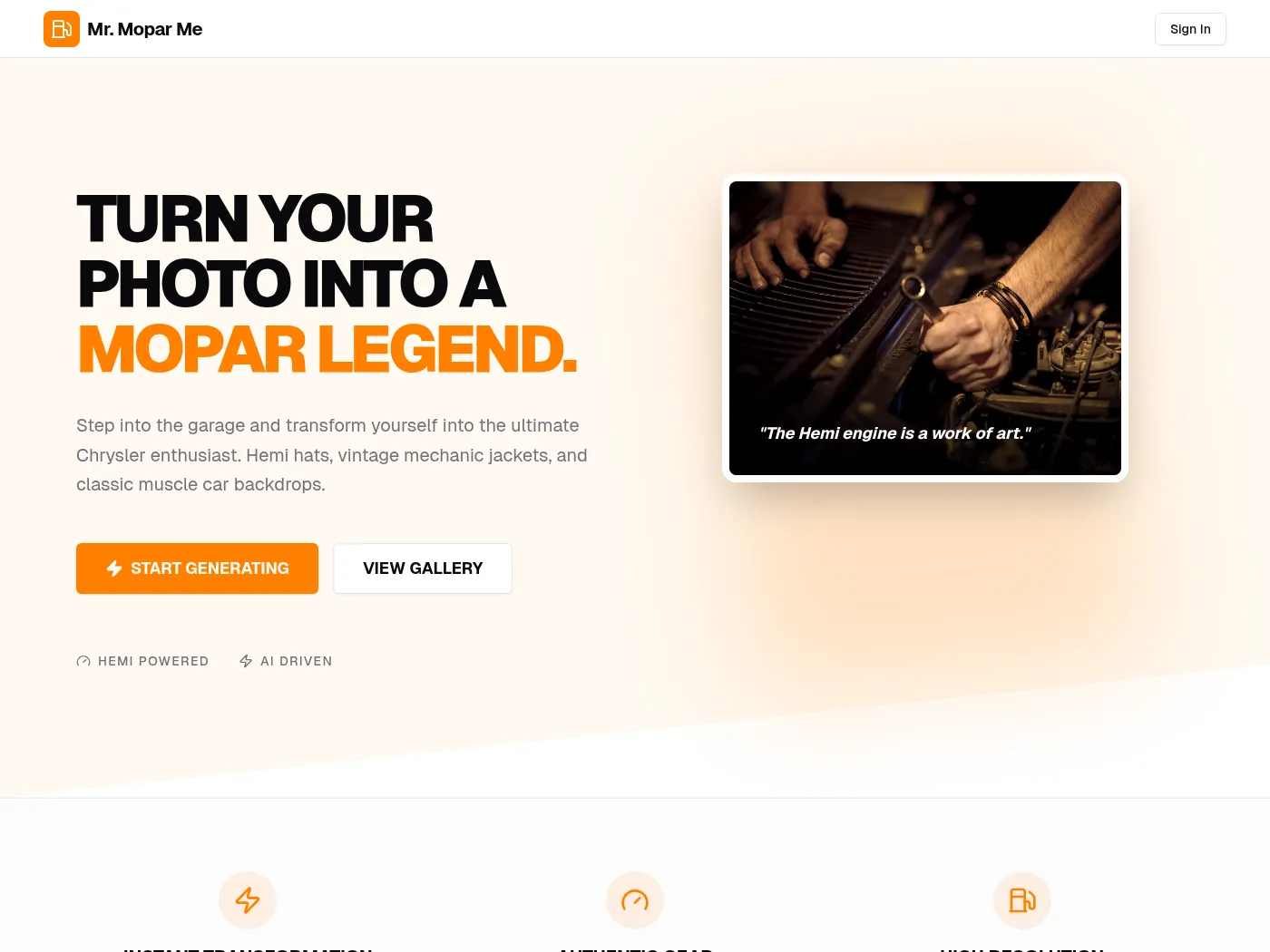 Mr. Mopar Me Generator