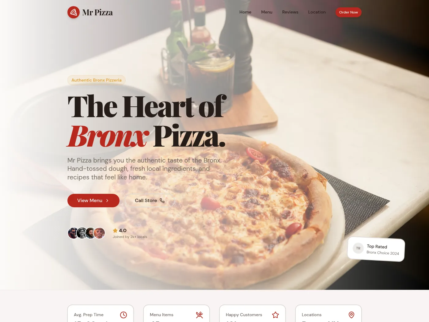 Mr Pizza Web Presence
