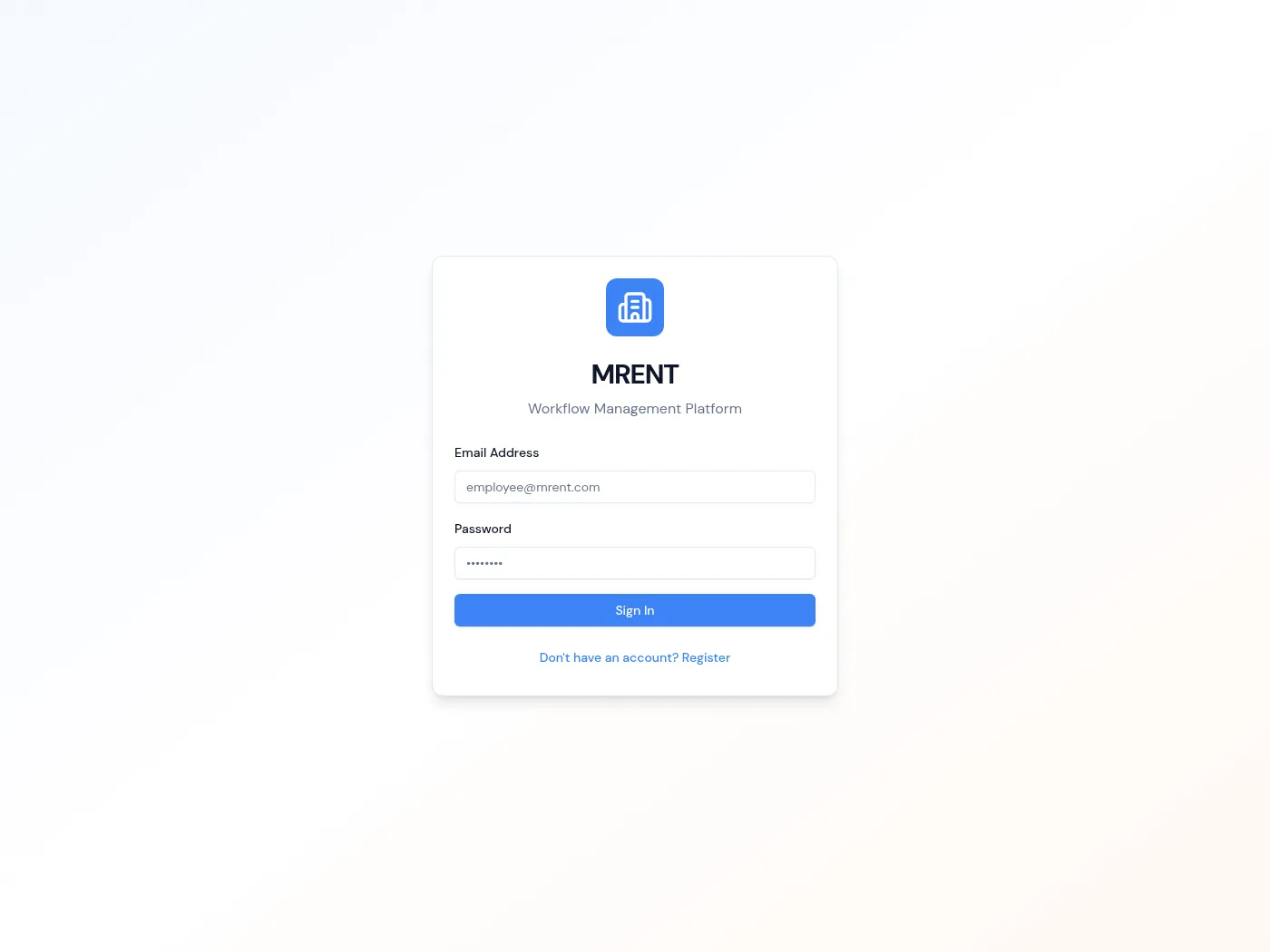 MRENT Workflow Platform