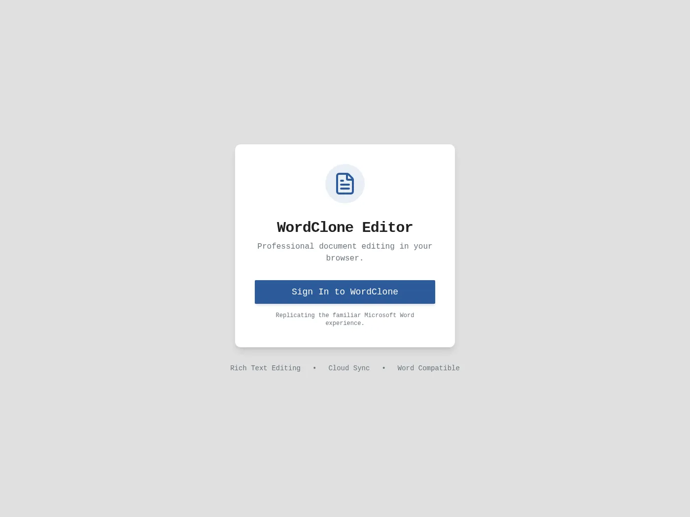 WordClone Editor