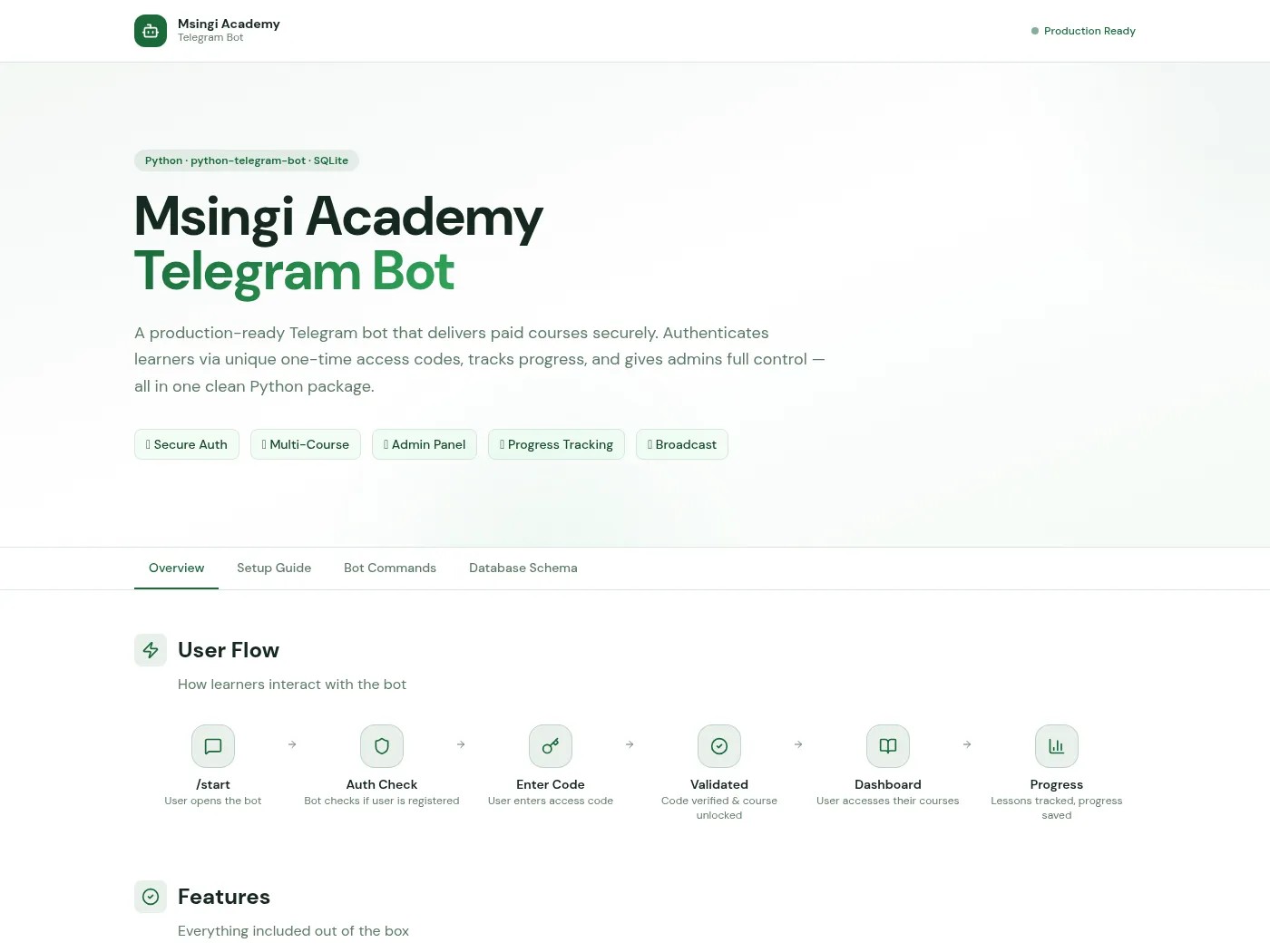 Msingi Academy Telegram Bot