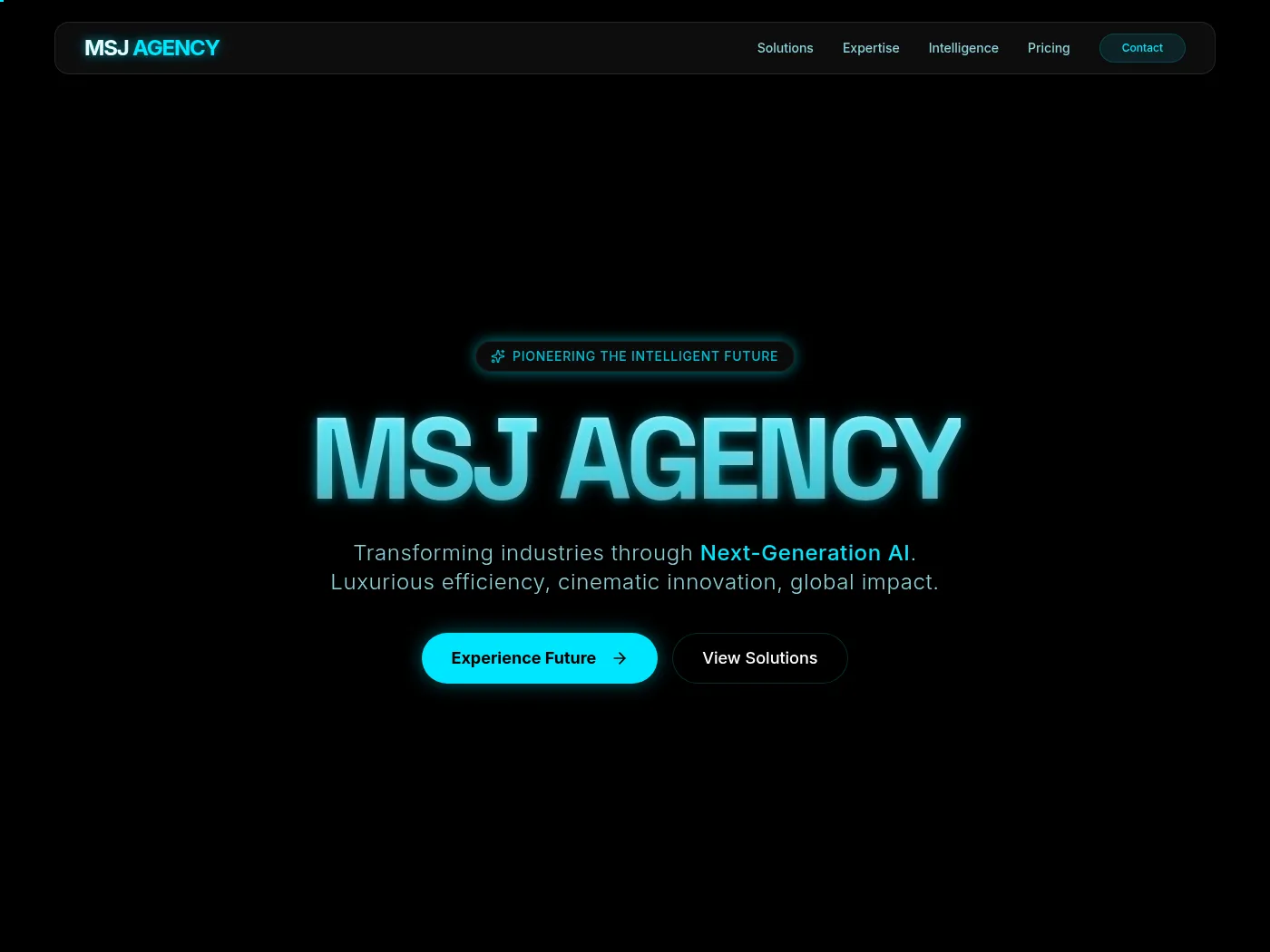 MSJ Agency Futuristic Site