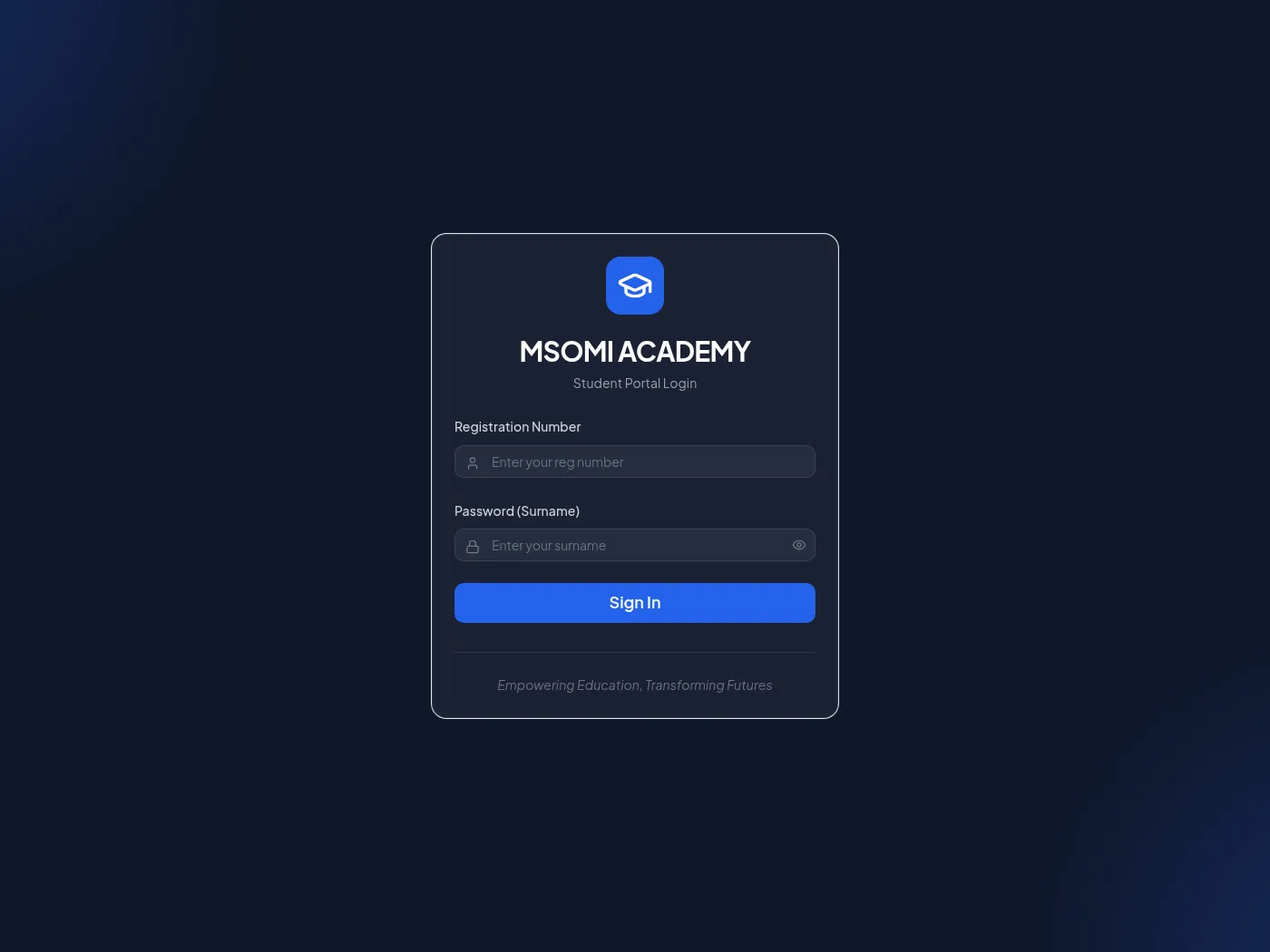 Msomi Academy Portal