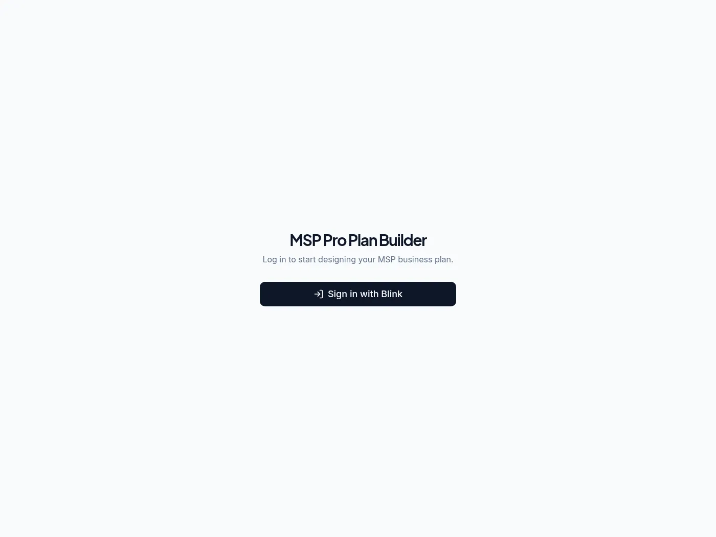 MSP Pro Plan Builder