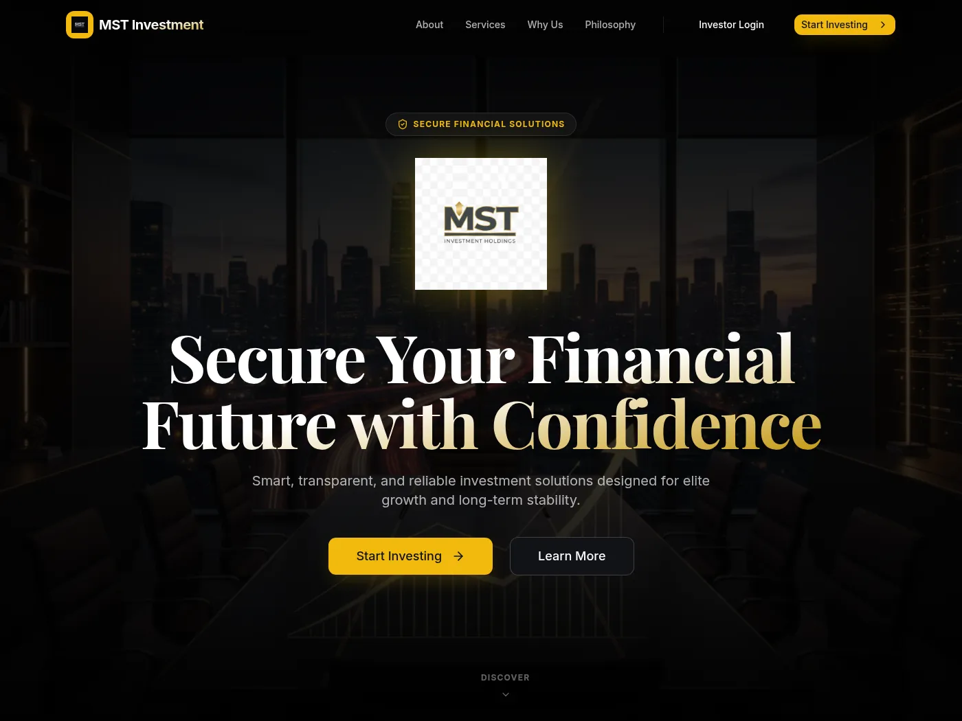 MST Investment Landing