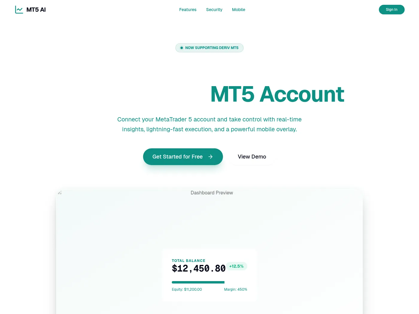 MetaTrader5 AI Dashboard
