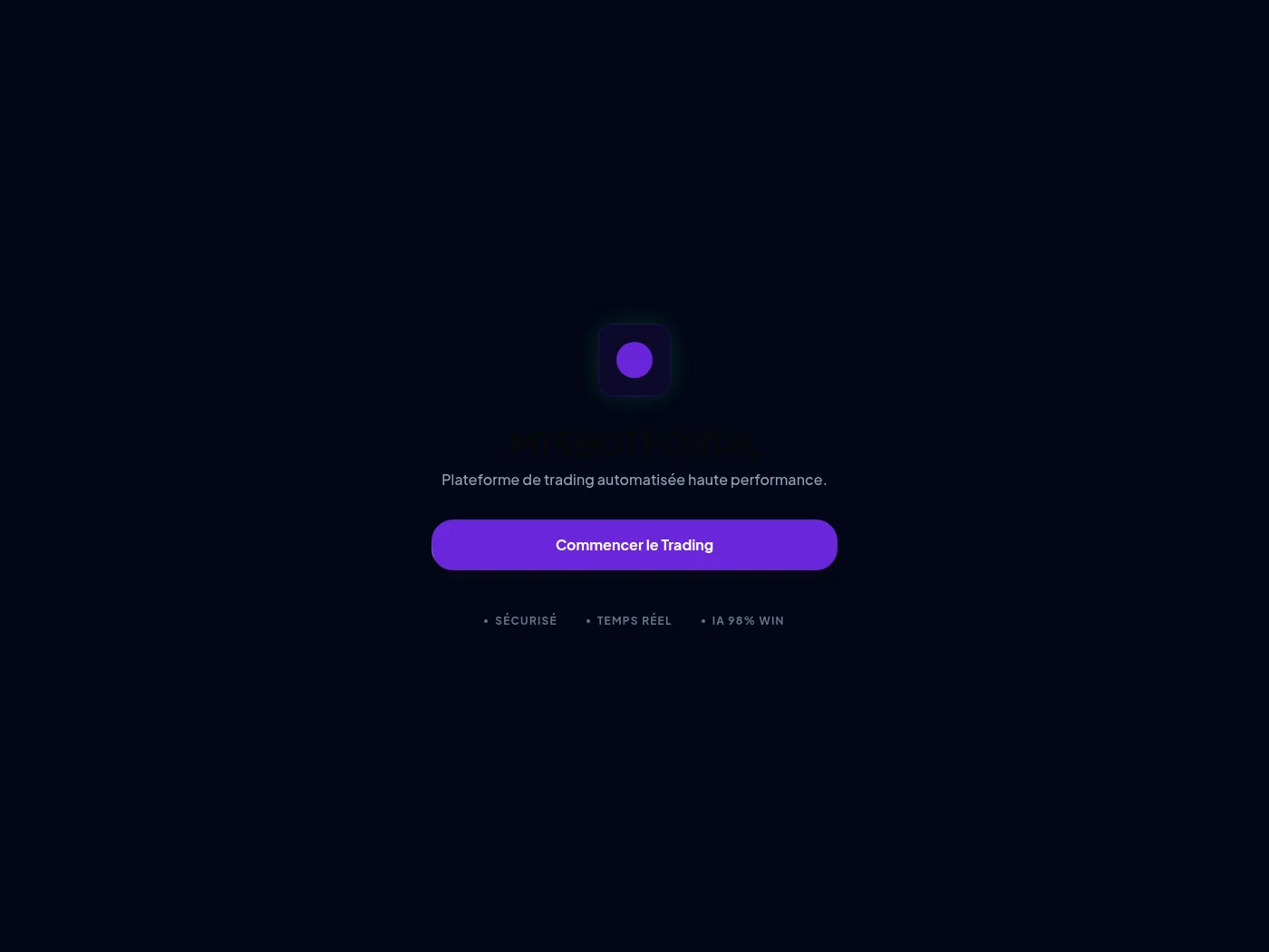 MT5 Trading Bot Portal