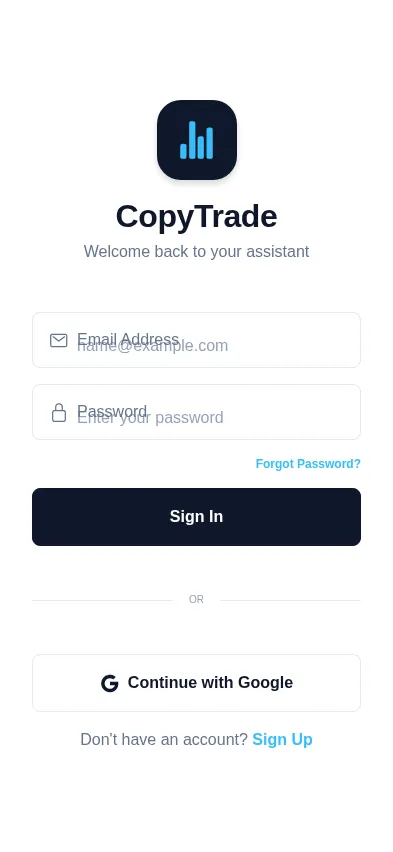 CopyTrade Mobile Assistant