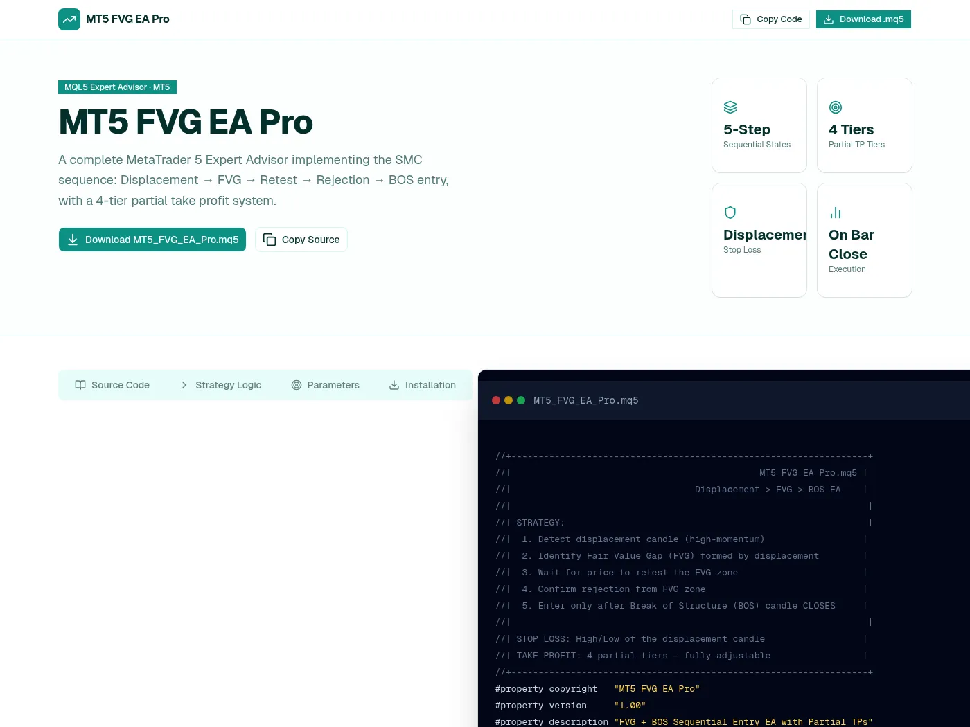 MT5 FVG EA Pro