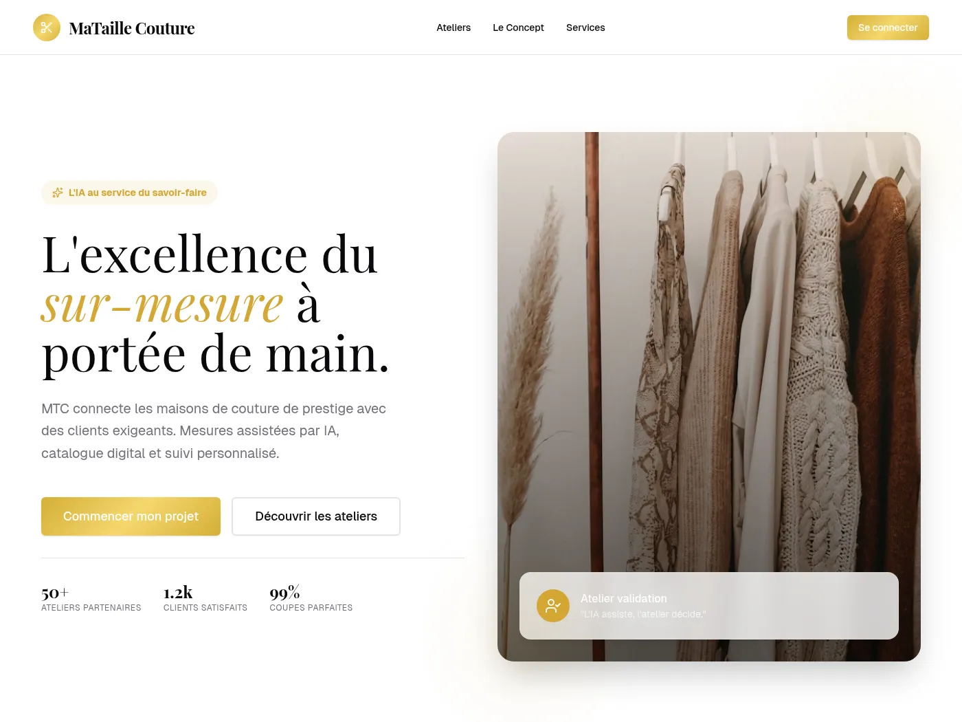 MaTaille Couture Platform