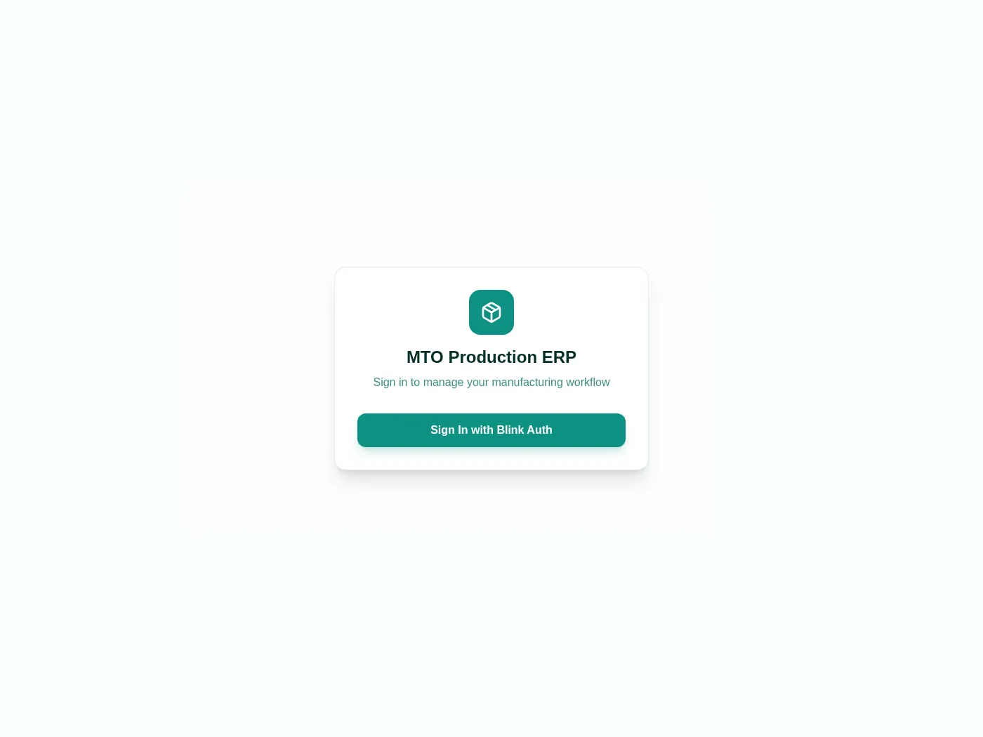 MTO Production ERP