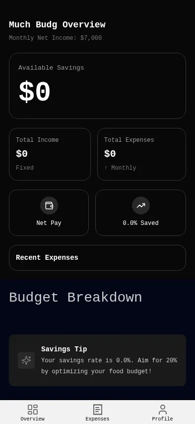 Much Budg Budget App