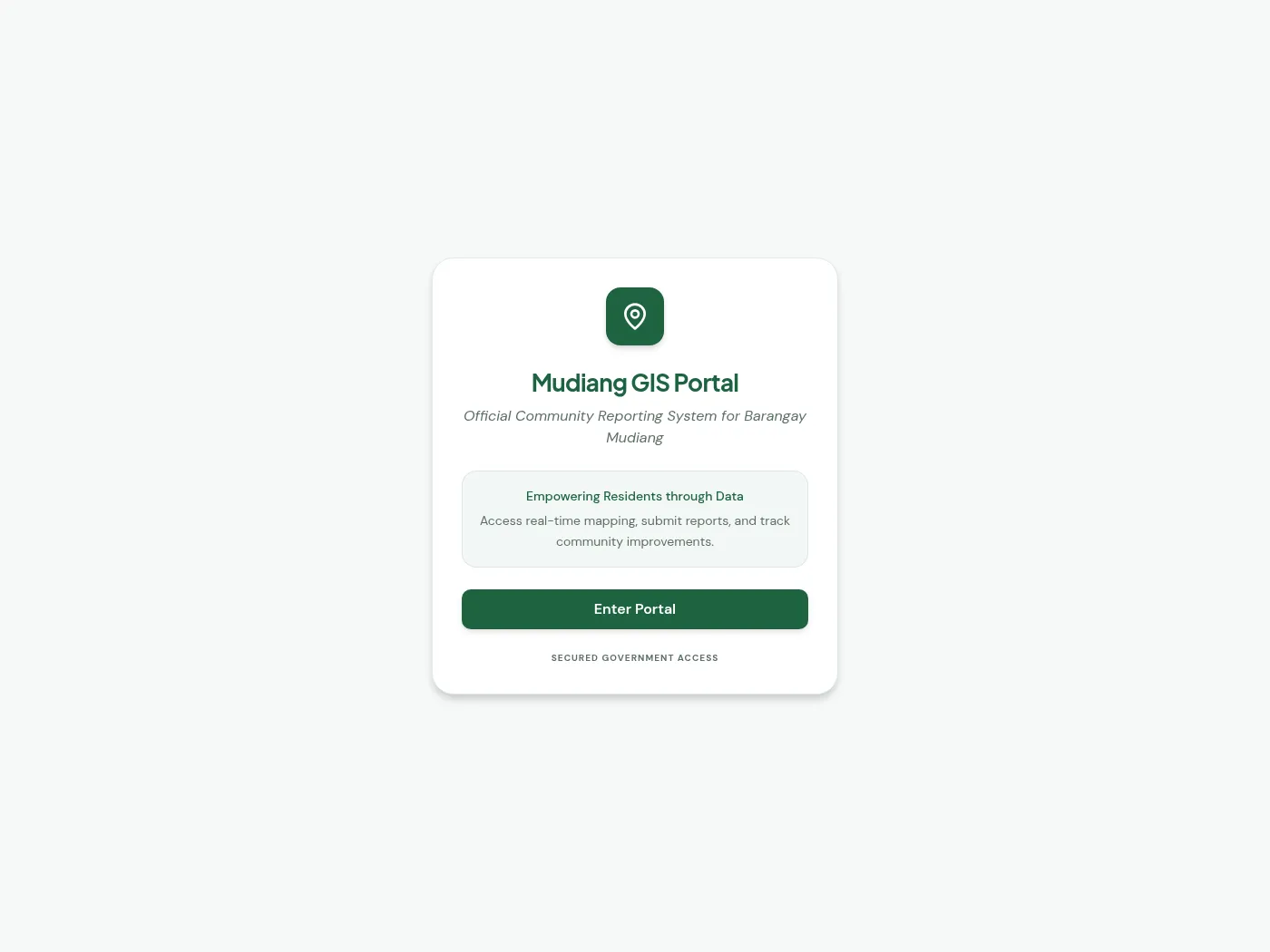Mudiang GIS Portal