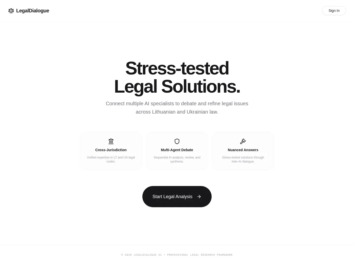 Multi-AI Legal Dialogues