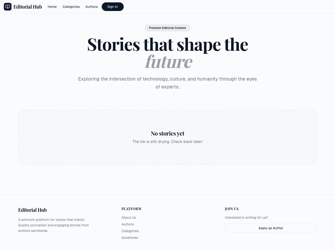 Multi-Author Blog Hub
