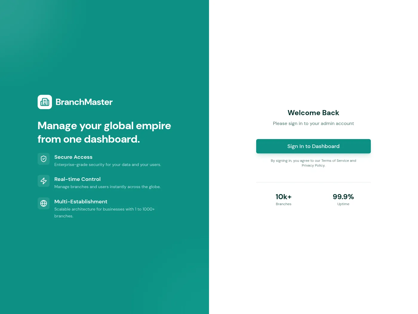Multi-Branch Admin Portal