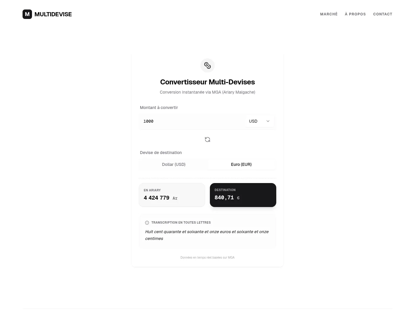 Multi Devise Convertisseur