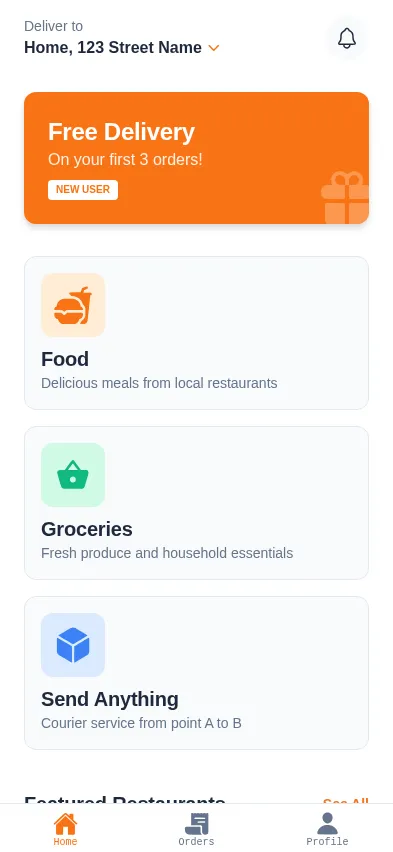 Multi-Category Delivery App