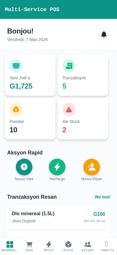 Multi-Service POS App
