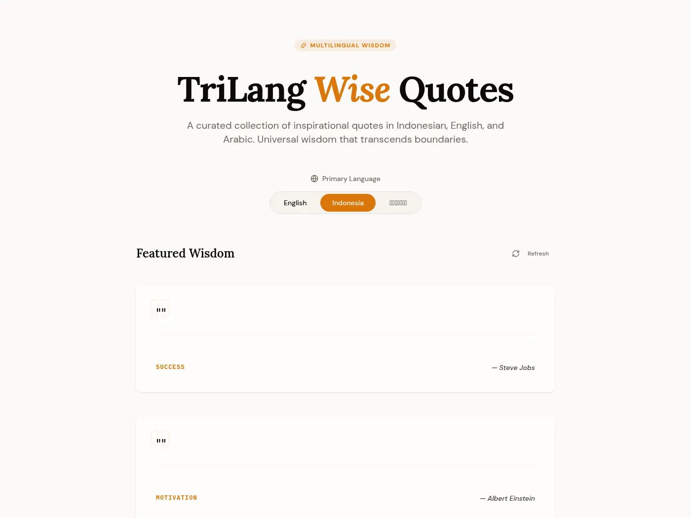 TriLang Wise Quotes