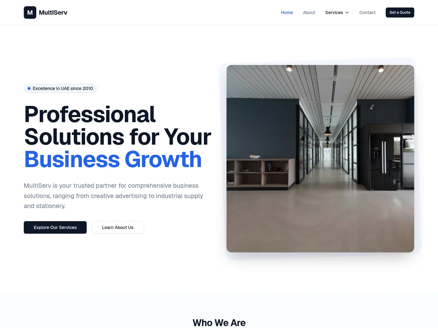 Multiserv Professional Website