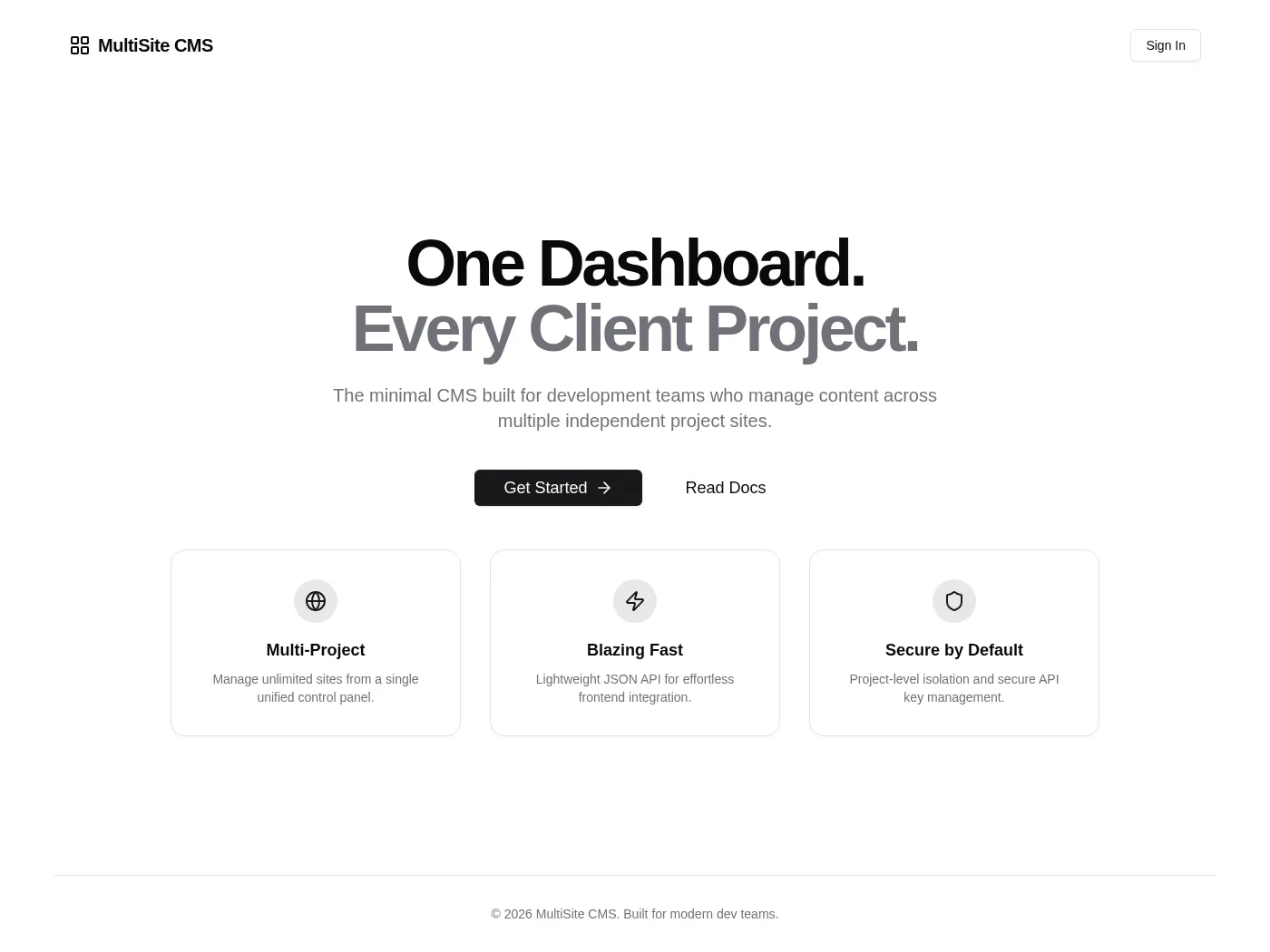 MultiSite CMS
