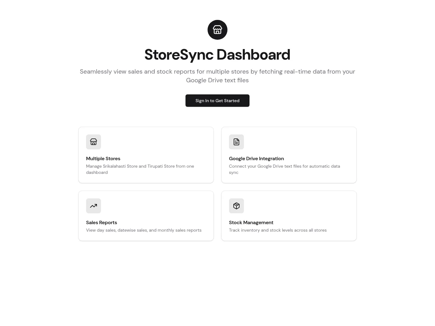 StoreSync Dashboard