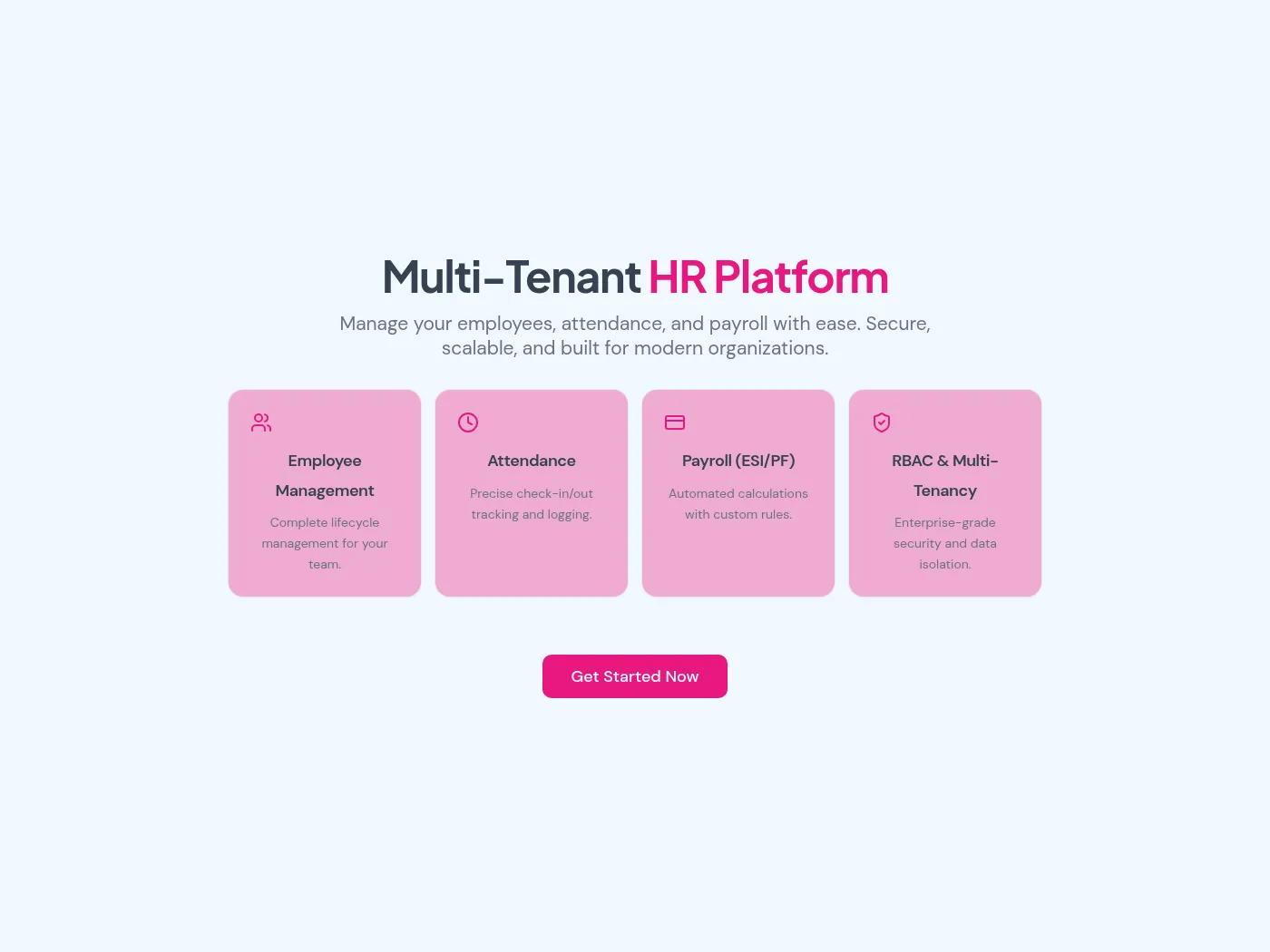 MultiTenant HR Platform