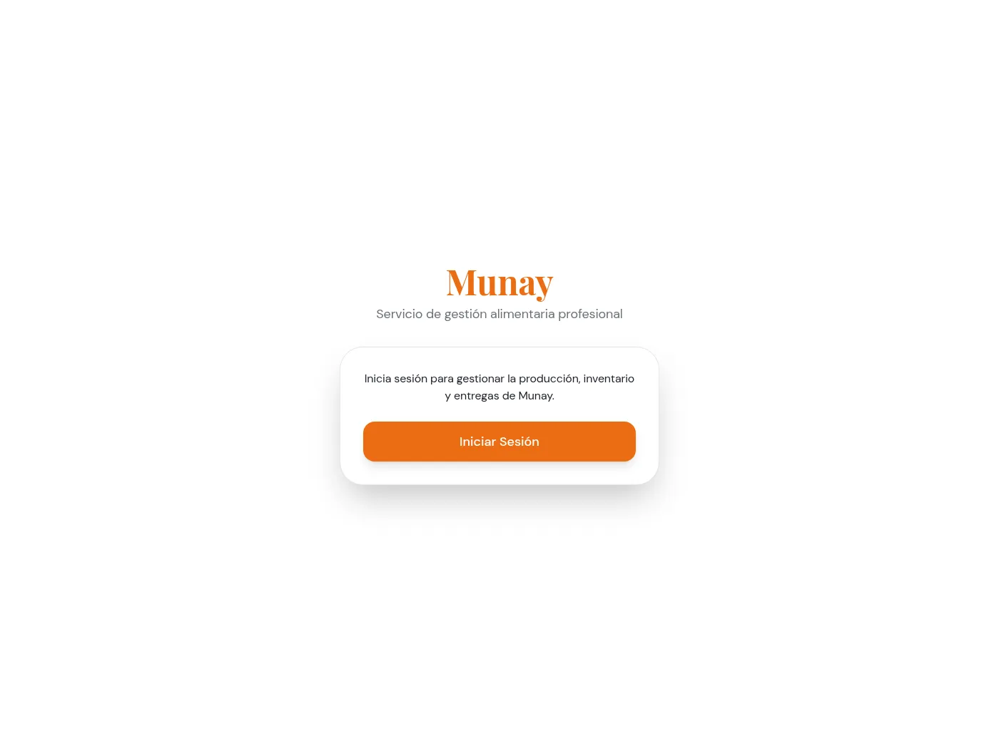 Munay Food Service App