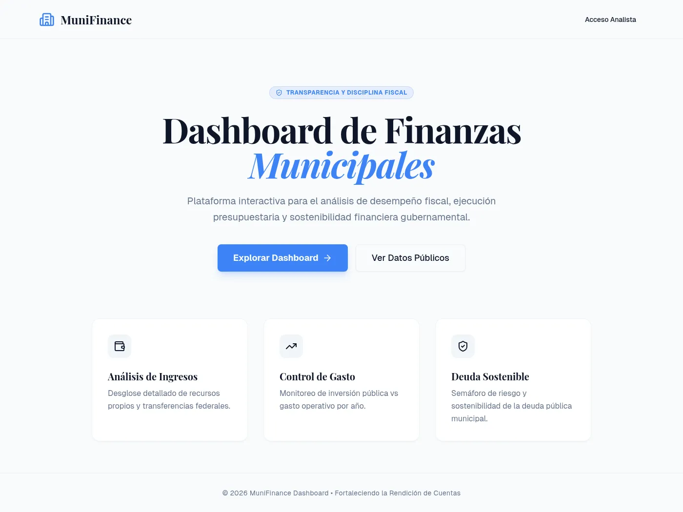 Municipal Finance Dashboard