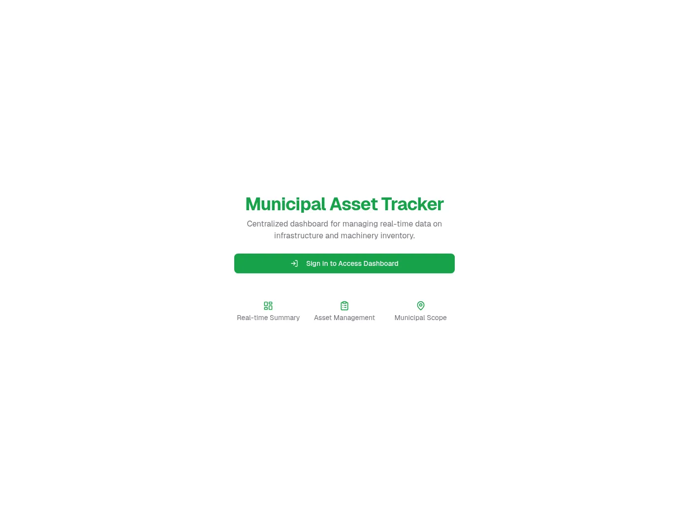 Municipal Asset Tracker