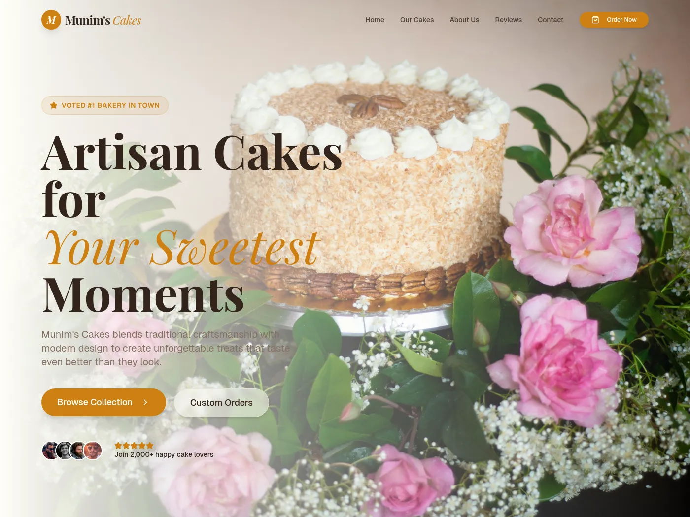 Munim's Cakes Website