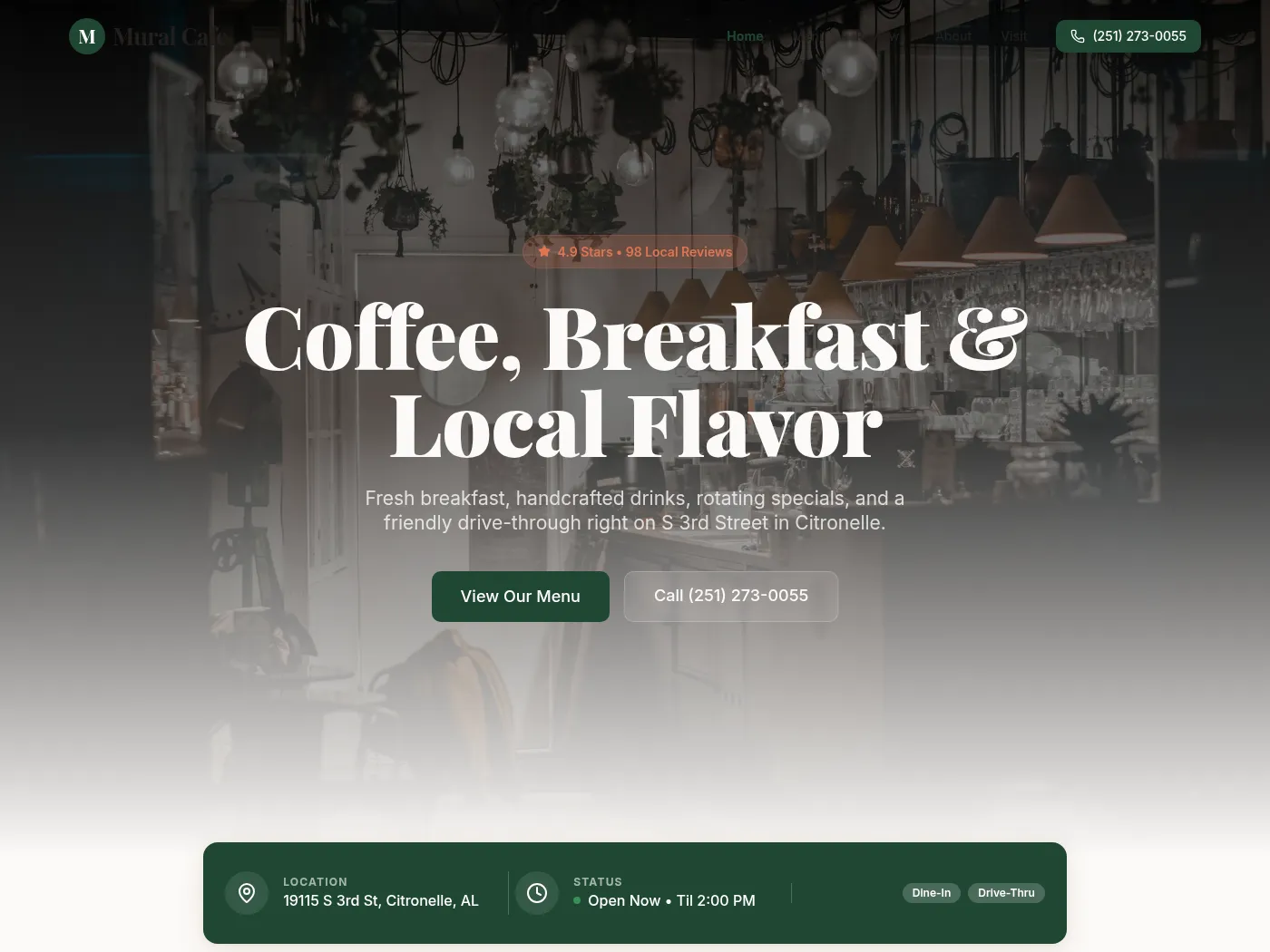 Mural Cafe Website