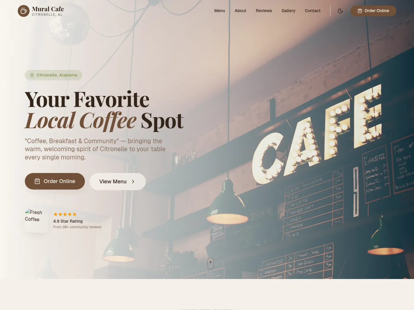 Mural Cafe Web Experience