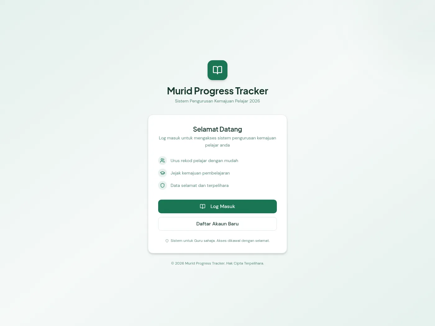 Murid Progress Tracker