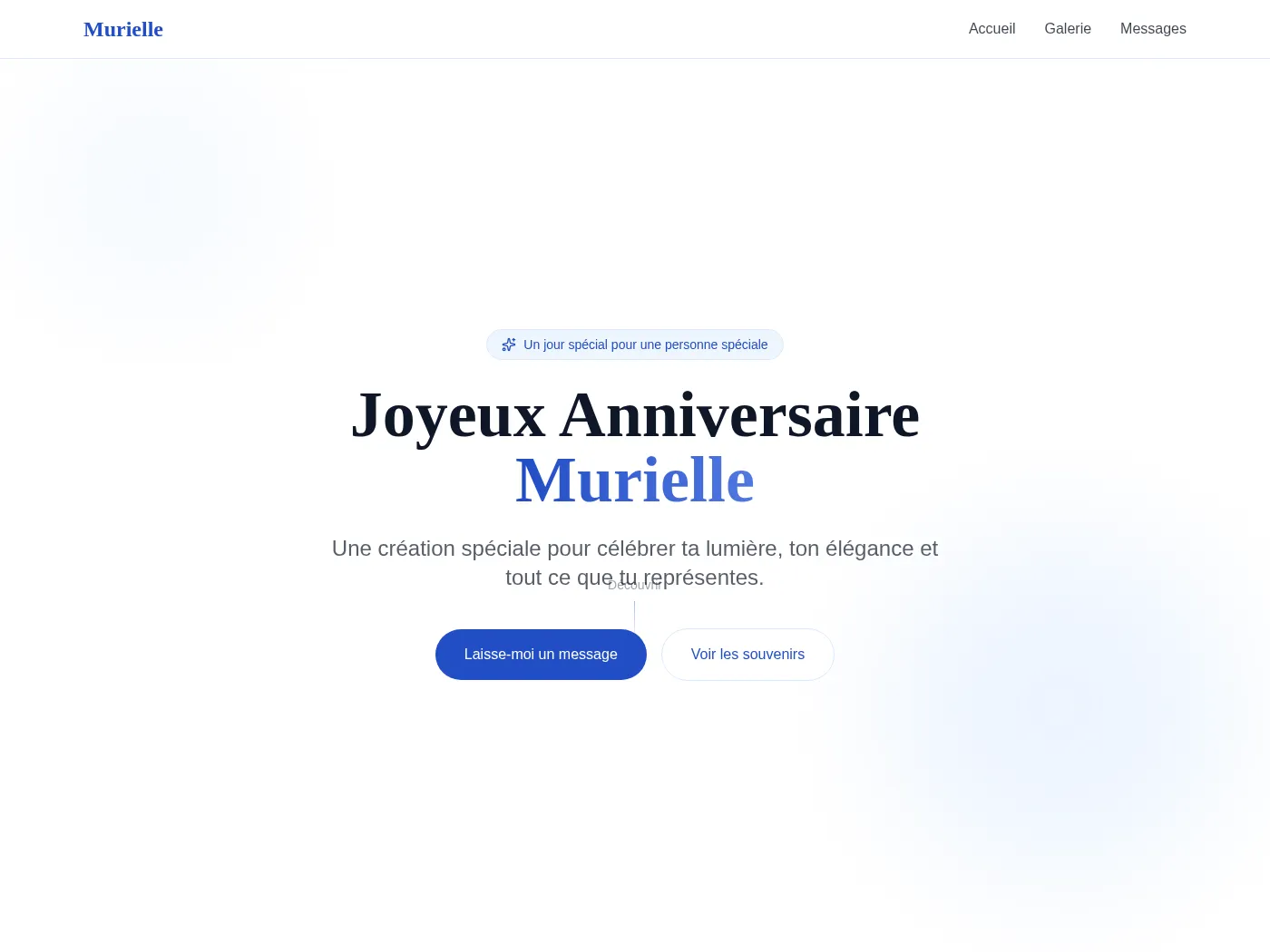 Murielle Birthday Site