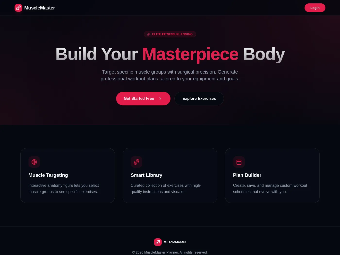MuscleMaster Planner