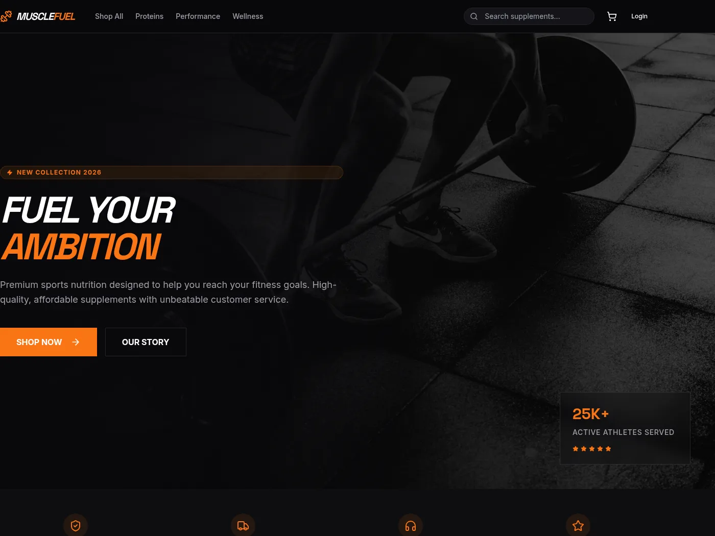MuscleFuel Supplement Store