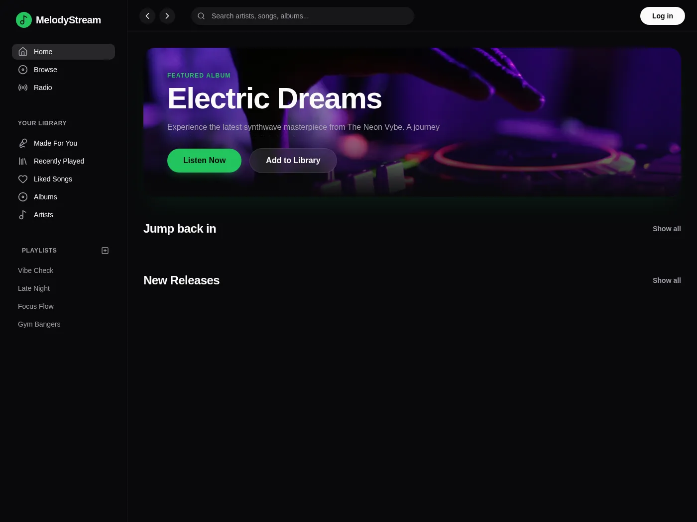 MelodyStream Music Clone