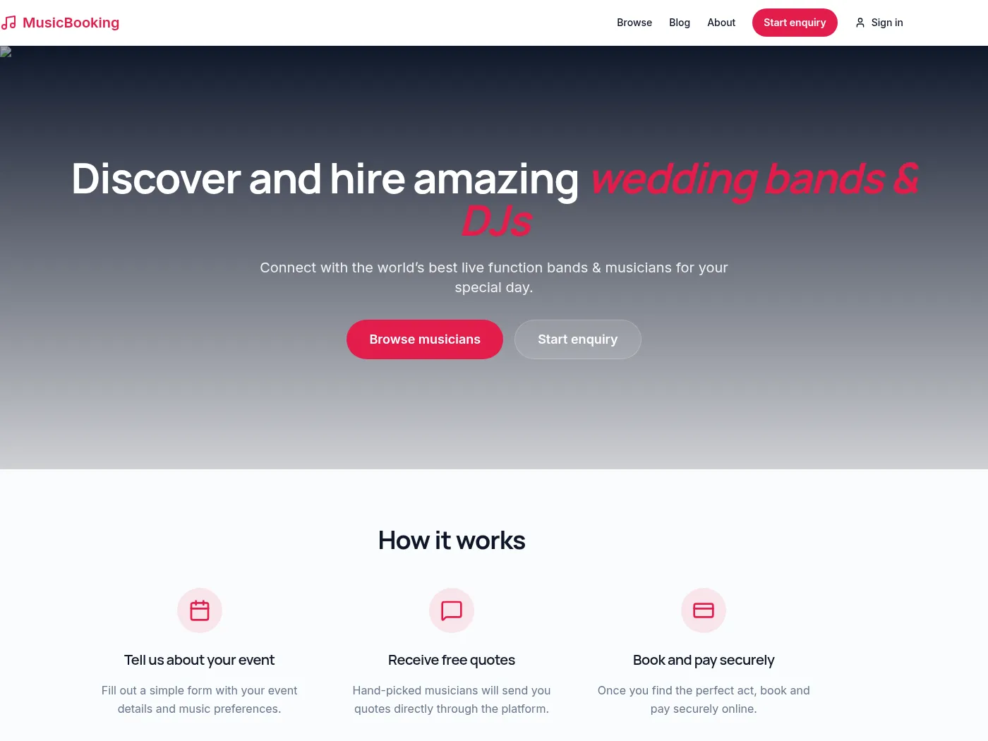 MusicBooking Clone