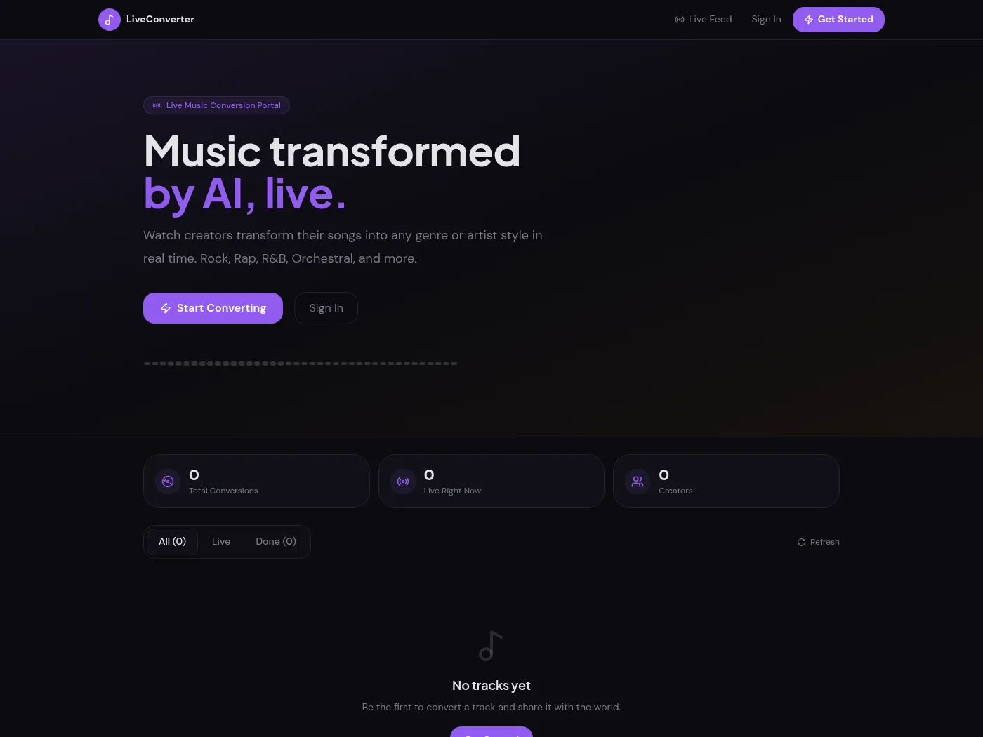 Live Music Converter Portal
