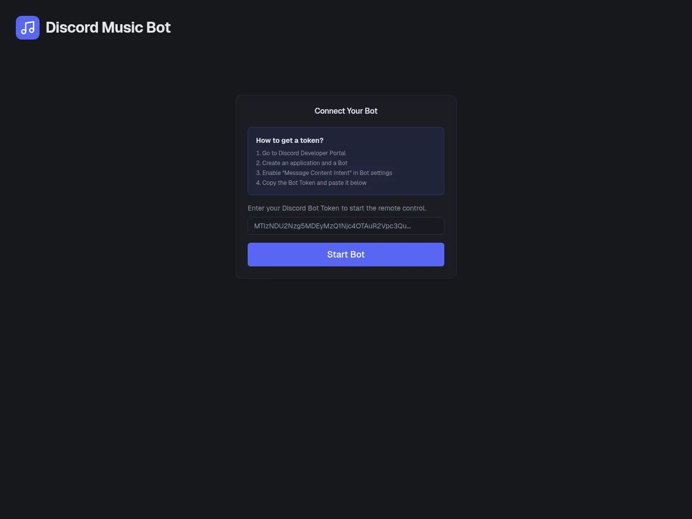 Web Music Discord Bot