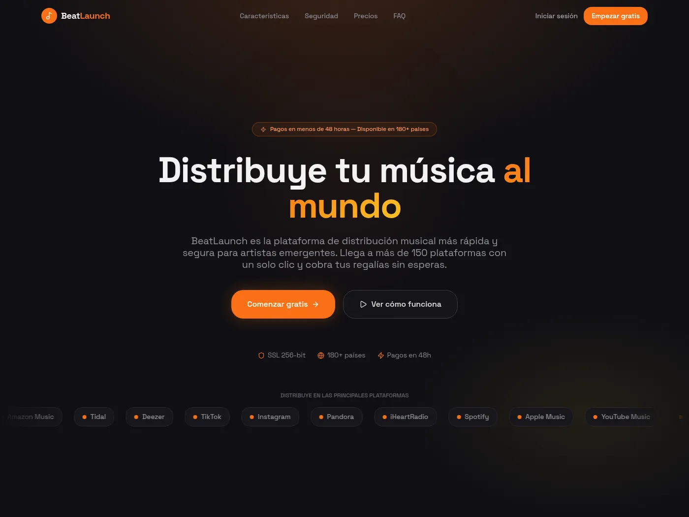 BeatLaunch Landing