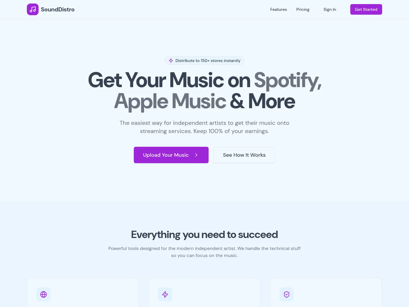 Music Distributor Clone