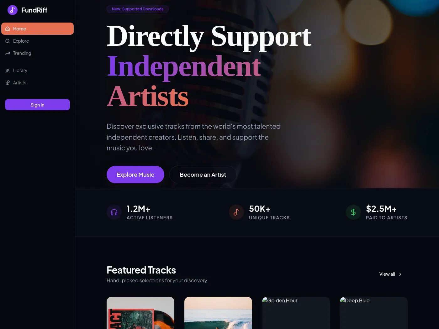 FundRiff Music Site